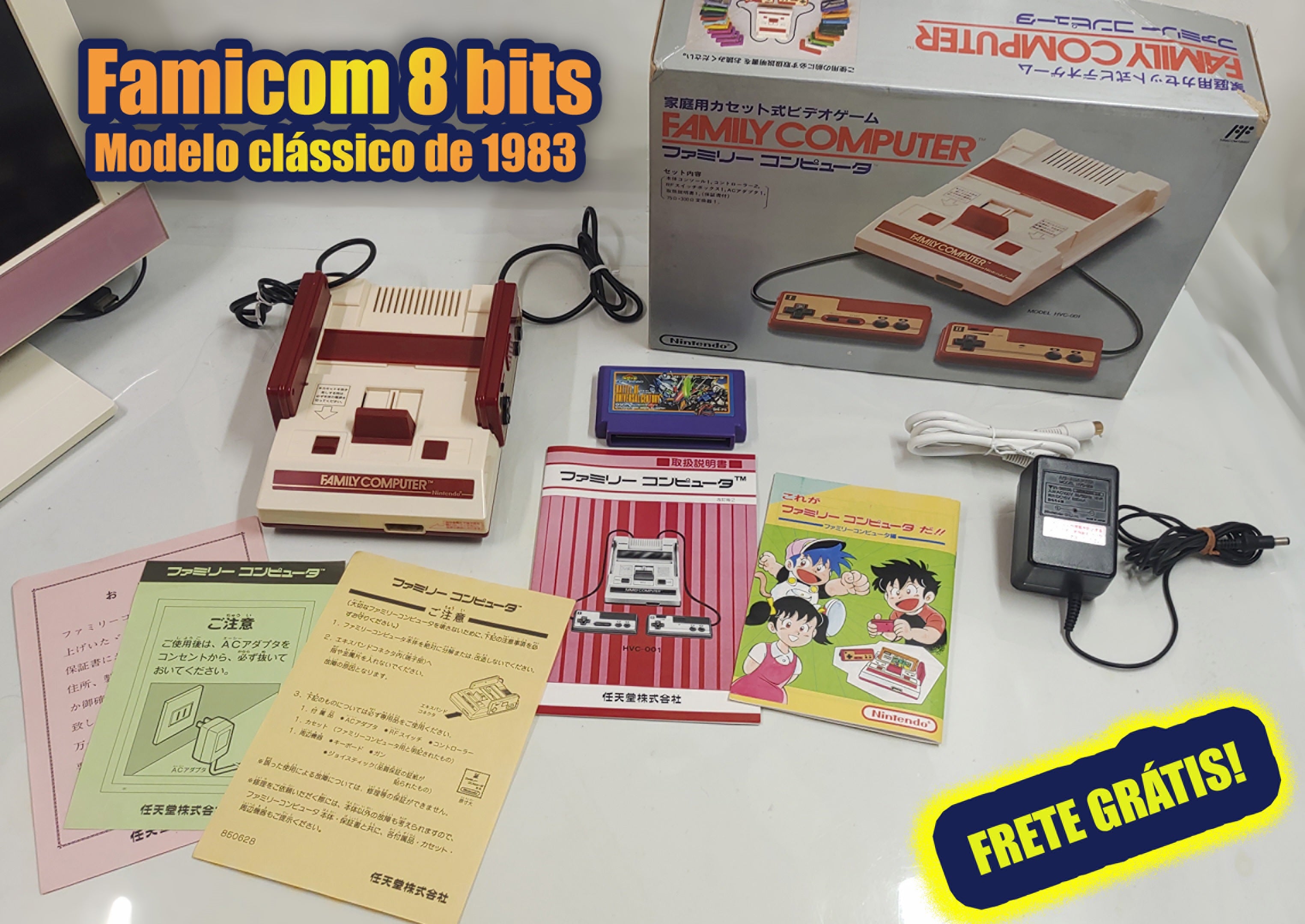 Famicom / Family Computer - Primeiro modelo clássico - FRETE GRÁTIS ...